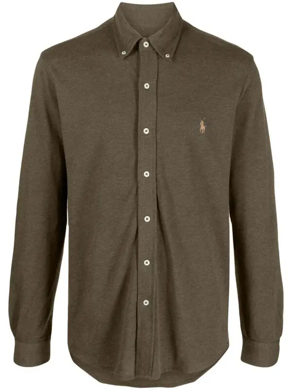 Polo Ralph Lauren Horseferry-embroidered Cotton Shirt - Green
