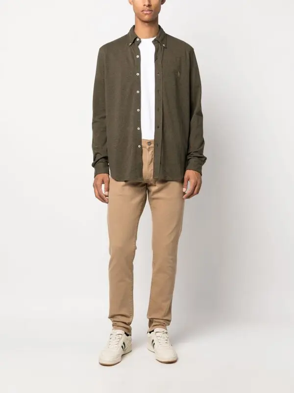 Polo Ralph Lauren Horseferry-embroidered Cotton Shirt - Green