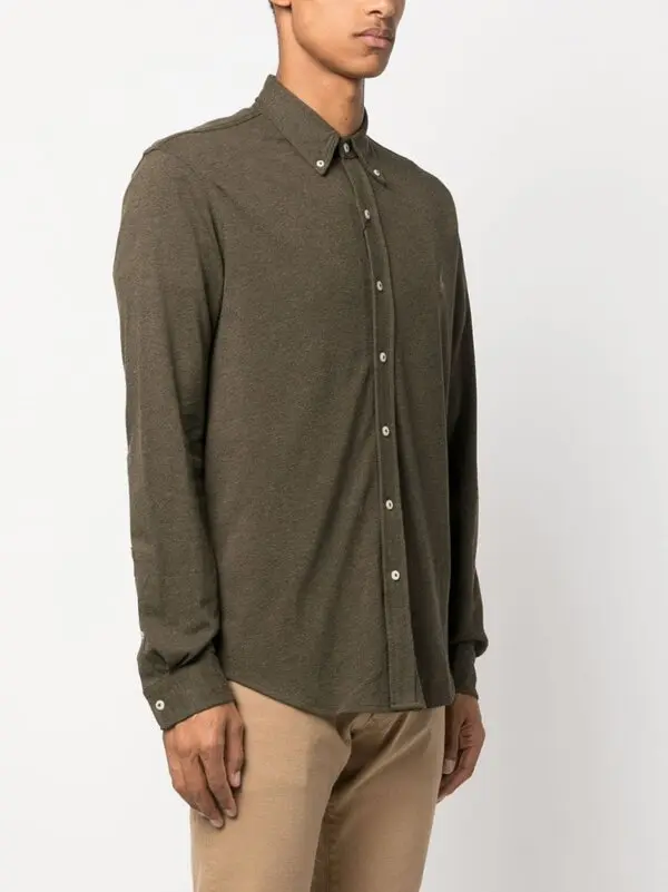Polo Ralph Lauren Horseferry-embroidered Cotton Shirt - Green
