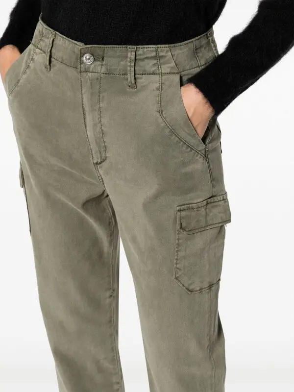 Paige Drew Tapered Cargo Trousers - Green