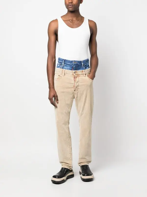 Dsquared2 Double-waistband Corduroy Trousers