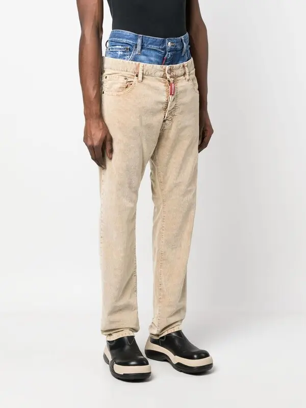 Dsquared2 Double-waistband Corduroy Trousers