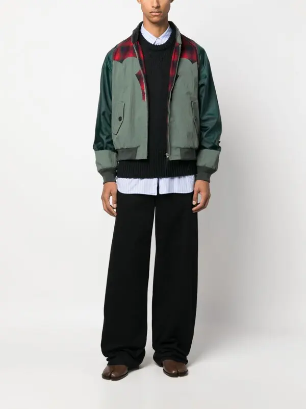 MAISON MARGIELA X Pendleton Yoke-detail Bomber Jacket - Green