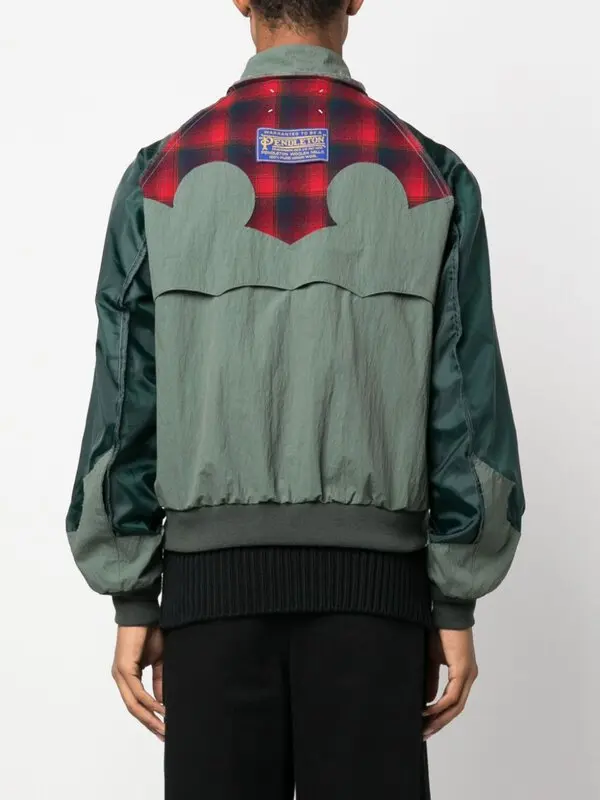 MAISON MARGIELA X Pendleton Yoke-detail Bomber Jacket - Green