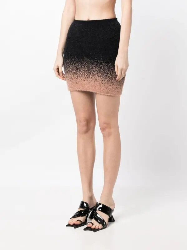 Ottolinger Gradient Knitted Miniskirt - Black
