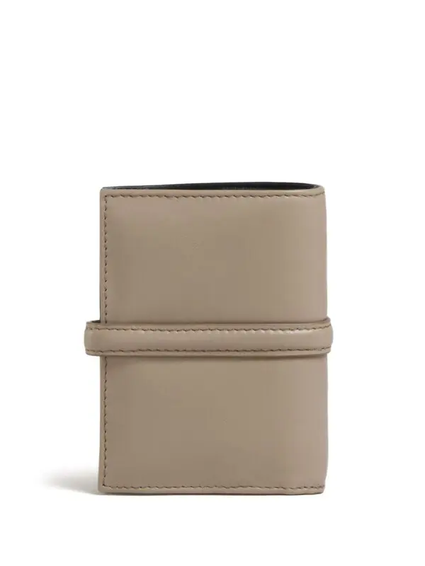 Marni Prisma Logo-engraved Leather Wallet - Neutrals