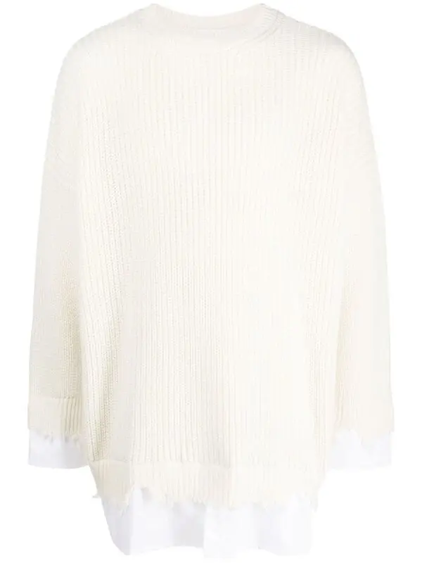 MAISON MARGIELA Layered Crochet-knit Jumper