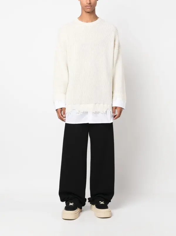 MAISON MARGIELA Layered Crochet-knit Jumper