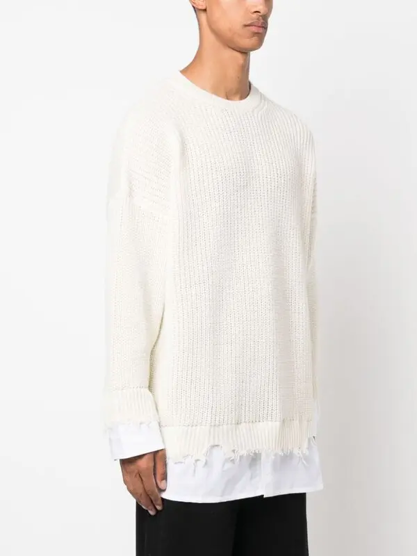 MAISON MARGIELA Layered Crochet-knit Jumper