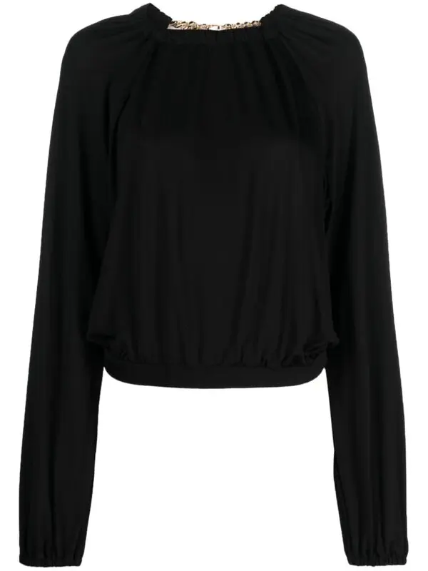 Just Cavalli Chain-link Cut-out Top