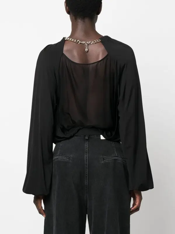 Just Cavalli Chain-link Cut-out Top