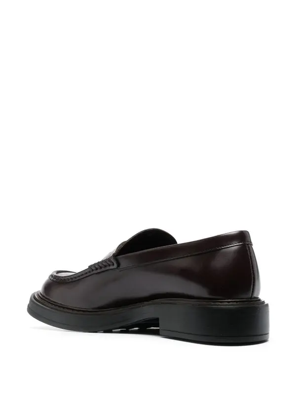 TOD'S 50mm Leather Penny Loafers - Red
