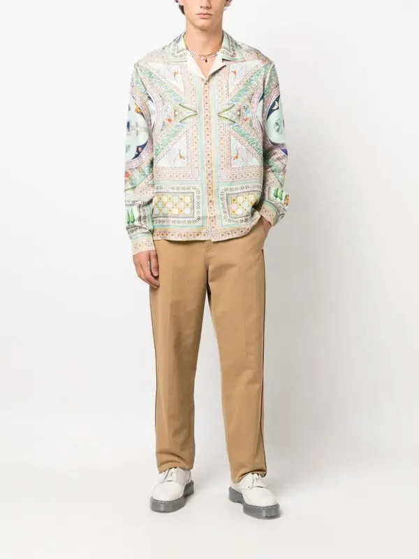 Casablanca Le Labyrinthe-print Silk Shirt