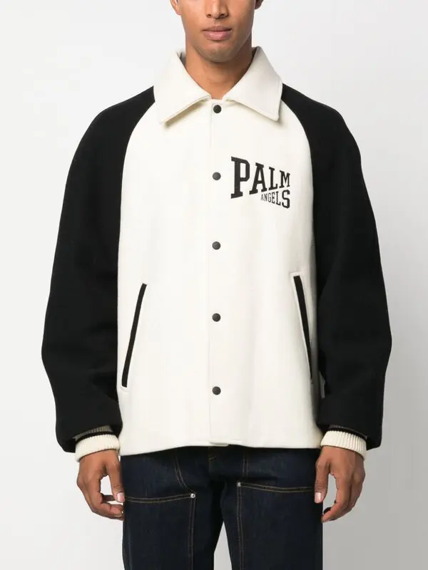 Palm Angels University Virgin-wool Bomber Jacket