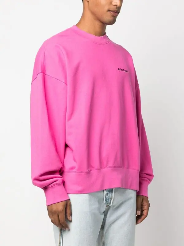 Palm Angels Logo-embroidered Cotton Sweatshirt