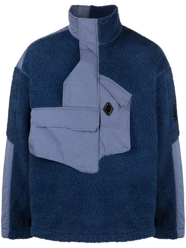A-COLD-WALL* Bonded Axis Panelled Fleece Jacket - Blue