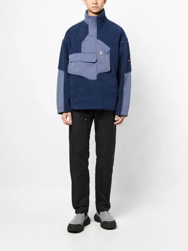 A-COLD-WALL* Bonded Axis Panelled Fleece Jacket - Blue
