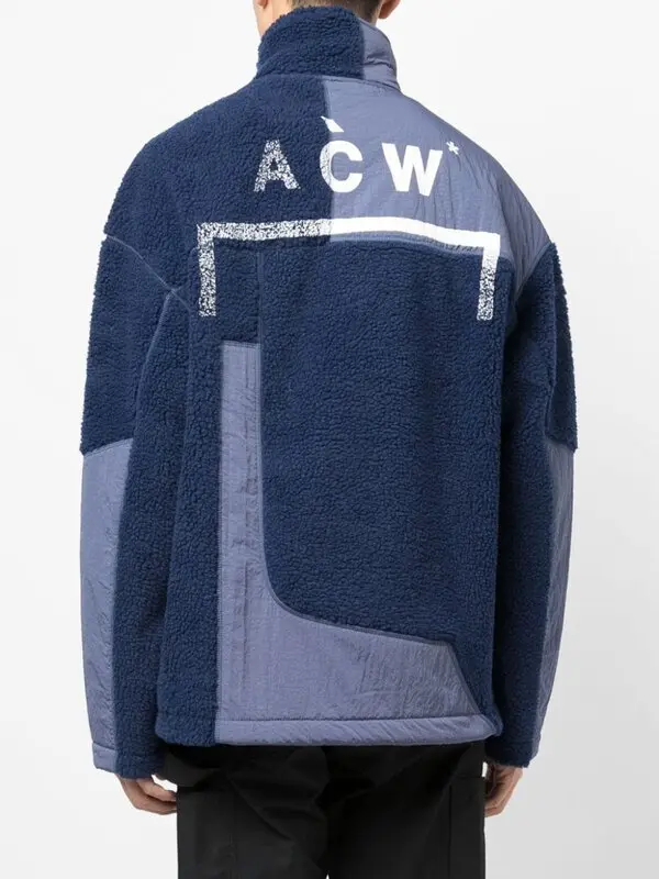 A-COLD-WALL* Bonded Axis Panelled Fleece Jacket - Blue