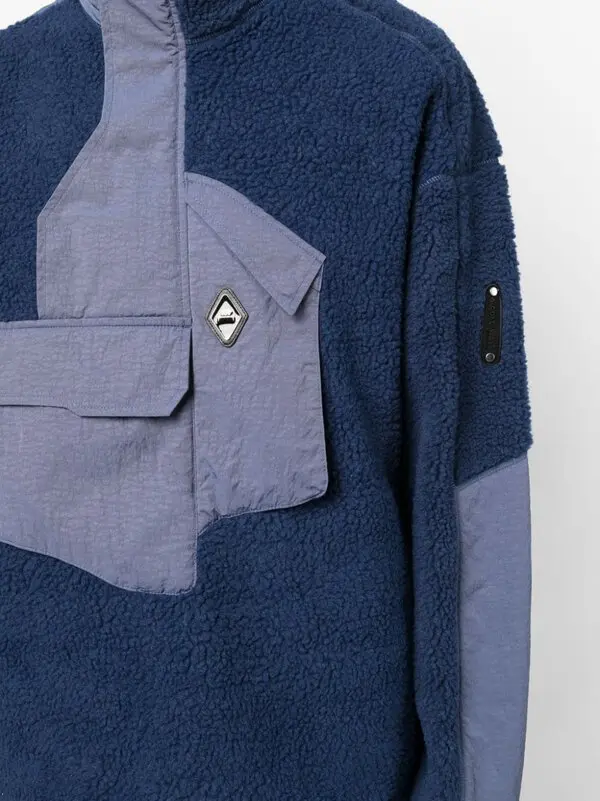 A-COLD-WALL* Bonded Axis Panelled Fleece Jacket - Blue