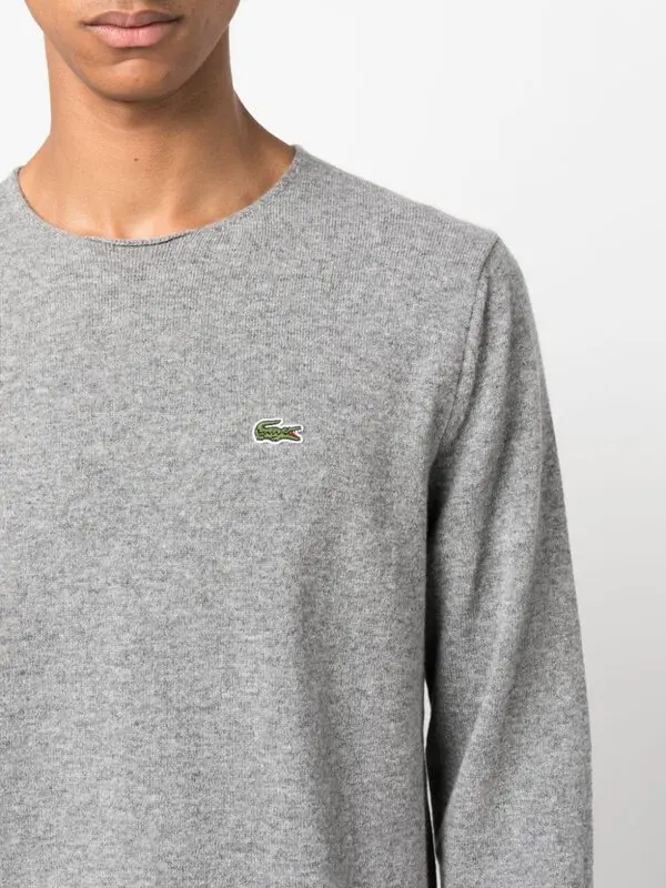 Comme Des Garçons X Lacoste Intarsia-knit Wool Sweater