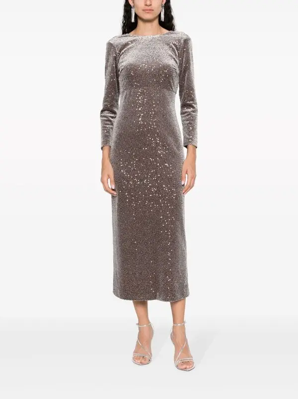 Peserico Sequin-embellished Velvet Midi Dress
