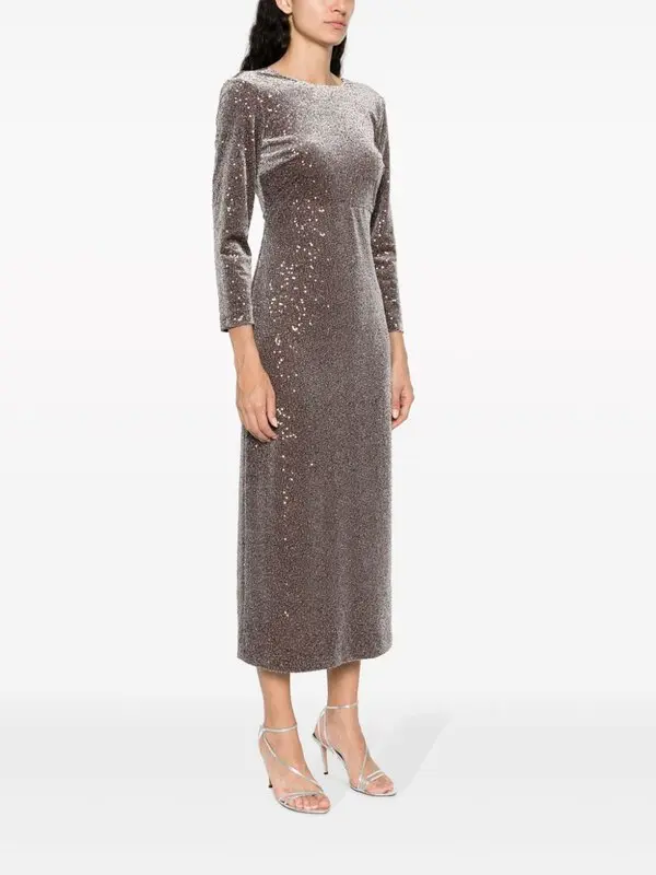 Peserico Sequin-embellished Velvet Midi Dress