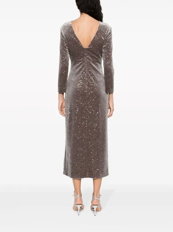 Peserico Sequin-embellished Velvet Midi Dress