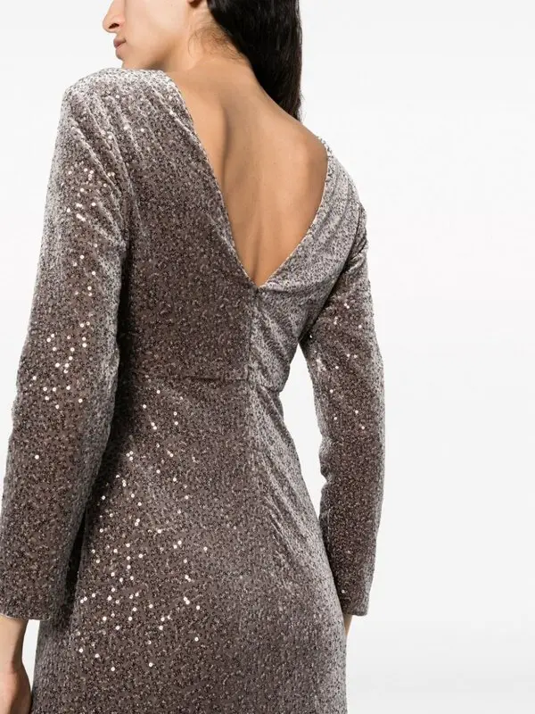 Peserico Sequin-embellished Velvet Midi Dress