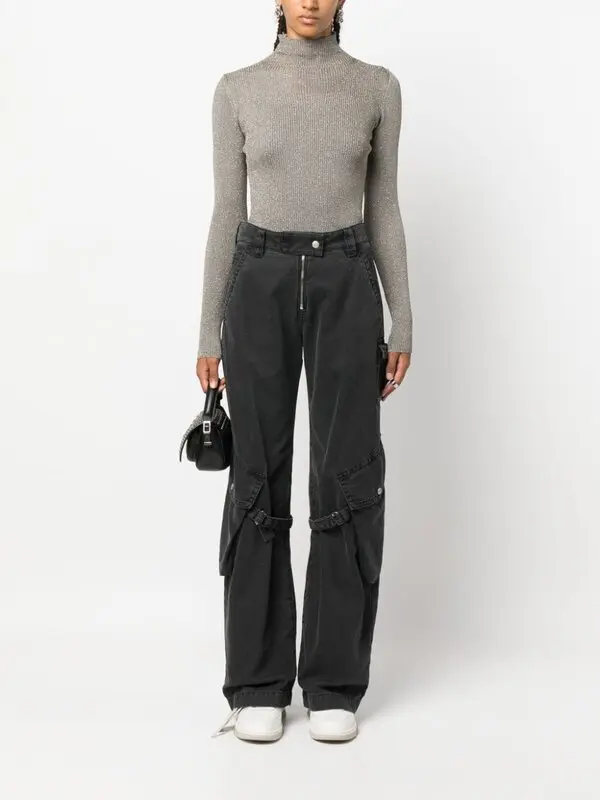 TWINSET Metallic-threading Ribbed Jumper - Grey