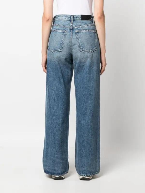 Amiri High-rise Wide-leg Jeans - Blue