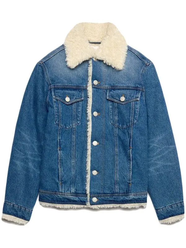 AMI Paris Shearling-lined Denim Jacket