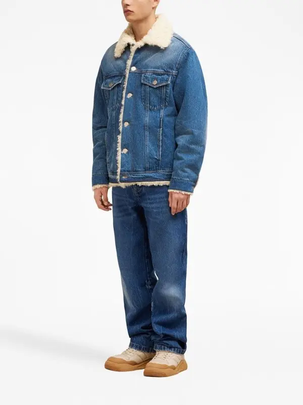 AMI Paris Shearling-lined Denim Jacket