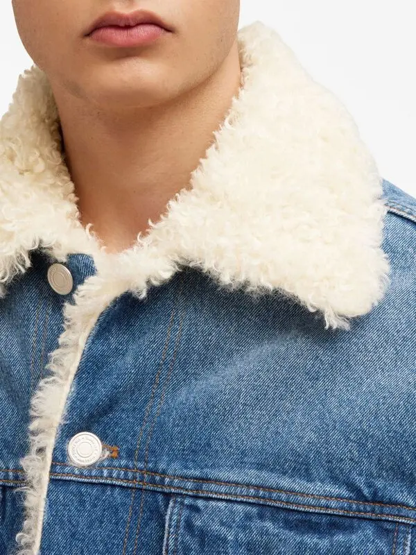 AMI Paris Shearling-lined Denim Jacket