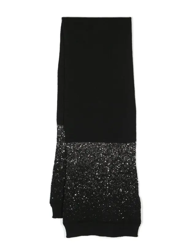 Fabiana Filippi Sequin-embellished Rectangle Scarf - Black