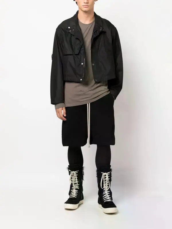Rick Owens Drawstring Cotton Track Shorts