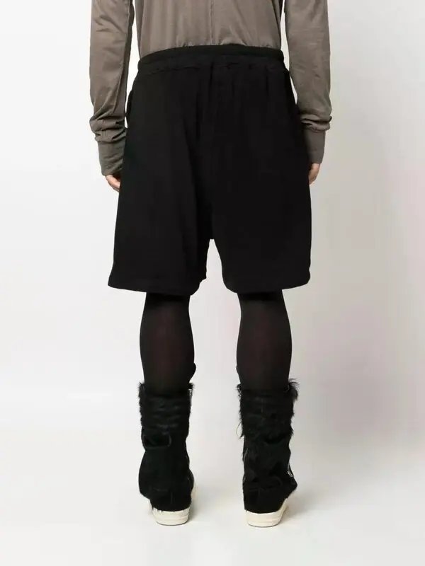 Rick Owens Drawstring Cotton Track Shorts