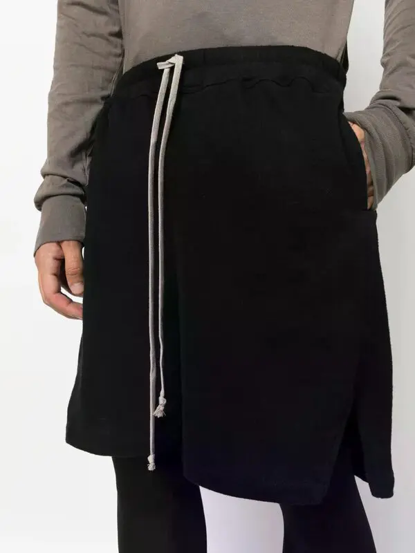Rick Owens Drawstring Cotton Track Shorts