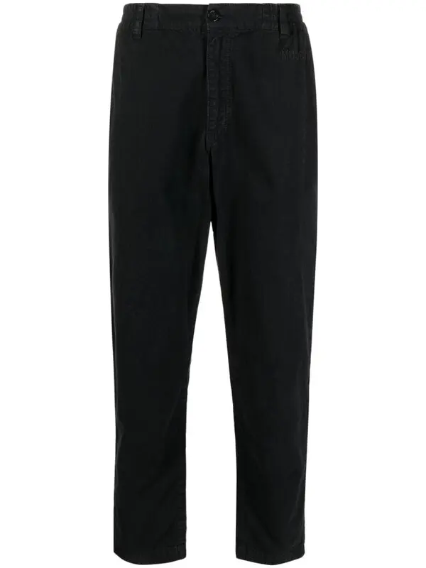 Moschino Logo-embroidered Straight-leg Trousers