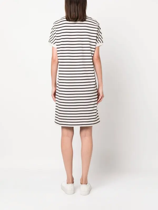 Tommy Hilfiger Logo-embroidered Striped Dress