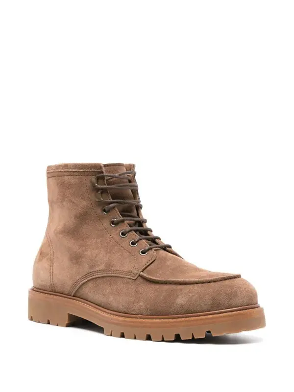 Brunello Cucinelli Suede Lace-up Ankle Boots