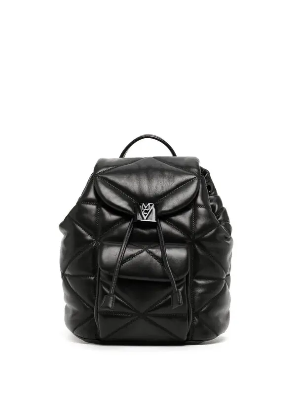 Mcm Mini Quilted Backpack - Black