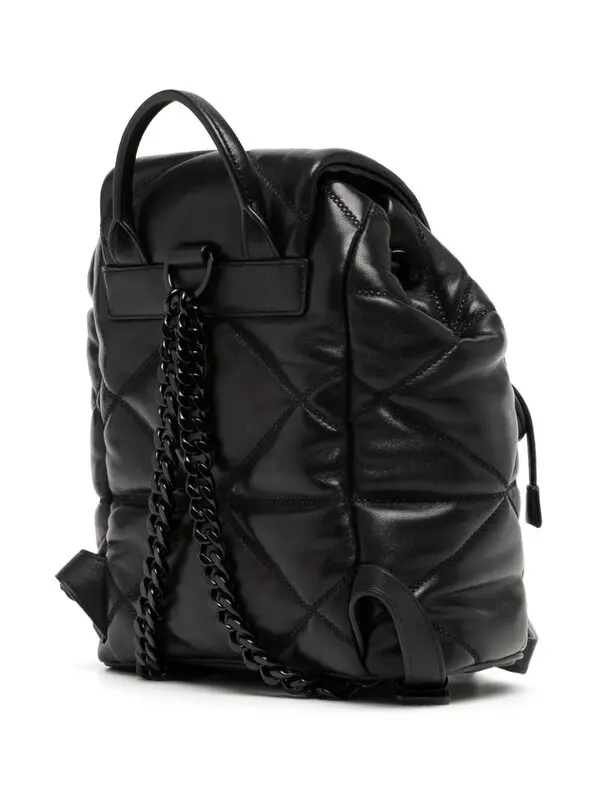 Mcm Mini Quilted Backpack - Black
