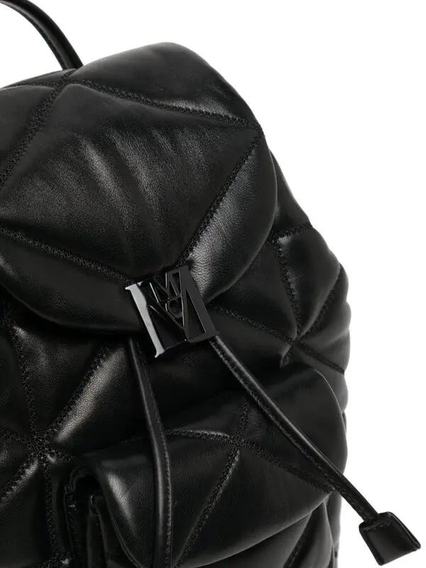 Mcm Mini Quilted Backpack - Black
