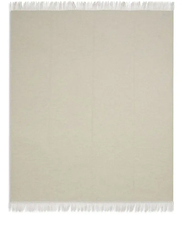 ARLOTTA CASHMERE Melrose Fringe-detailing Blanket - White