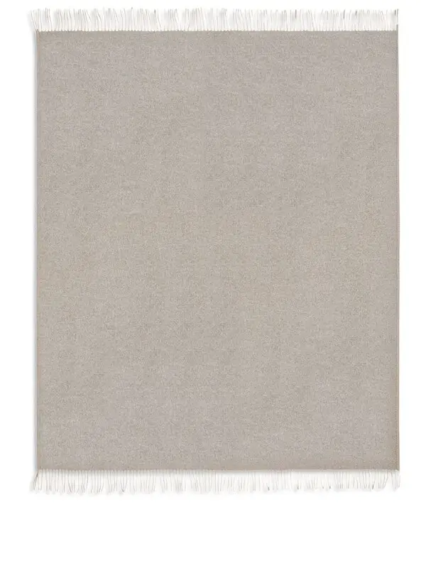 ARLOTTA CASHMERE Melrose Fringe-detailing Blanket - Neutrals