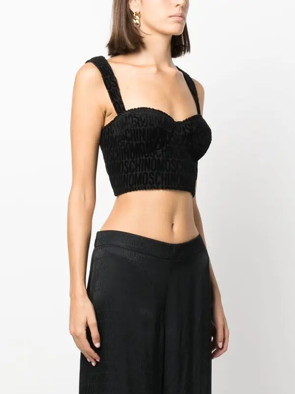 Moschino Devoré Jersey Bustier Top