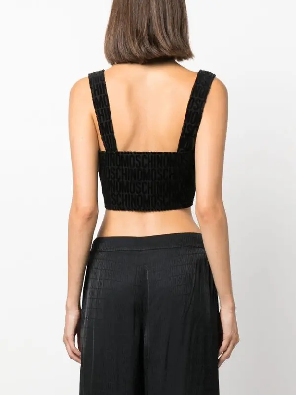 Moschino Devoré Jersey Bustier Top