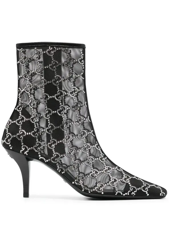 Gucci 85mm Gg-motif Ankle Boots