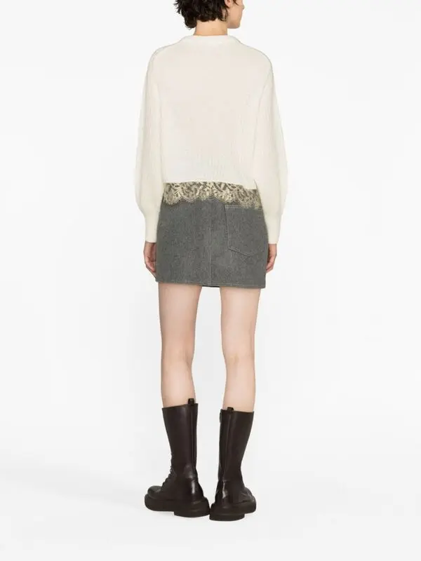 Fabiana Filippi Lace-trim Jumper - Neutrals