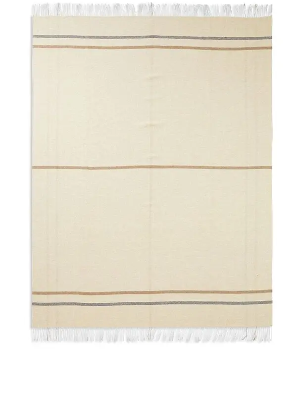 ARLOTTA CASHMERE Bauvin Fringe-detailing Throw - Neutrals